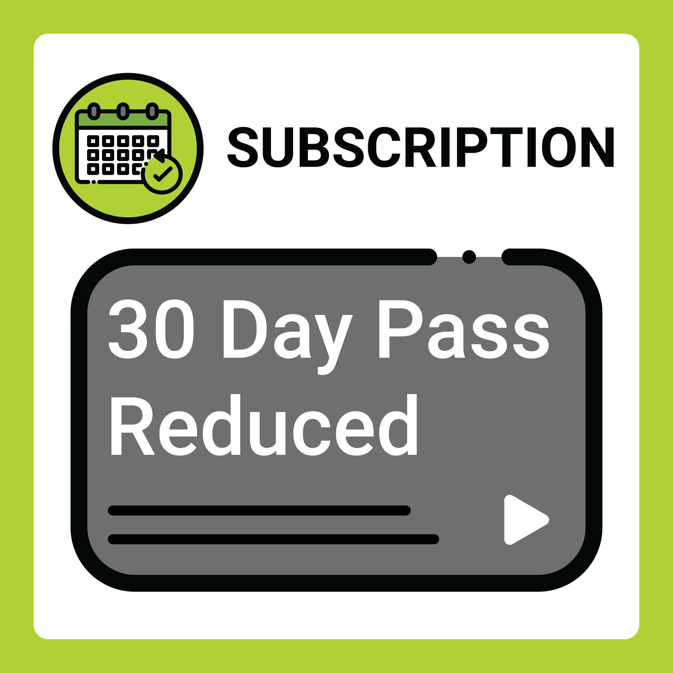 Subscription Reduced 30-Day Pass | Lextran Store